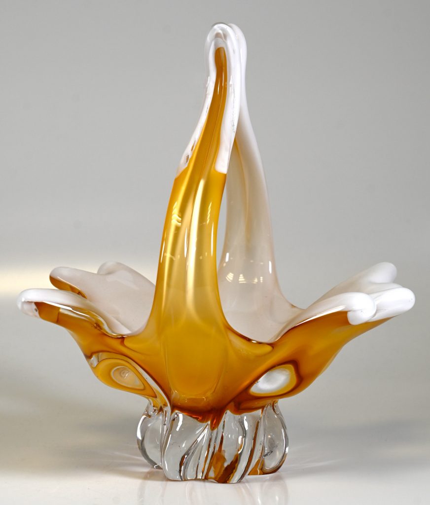 Korb amber - Weber Bohemia Glass